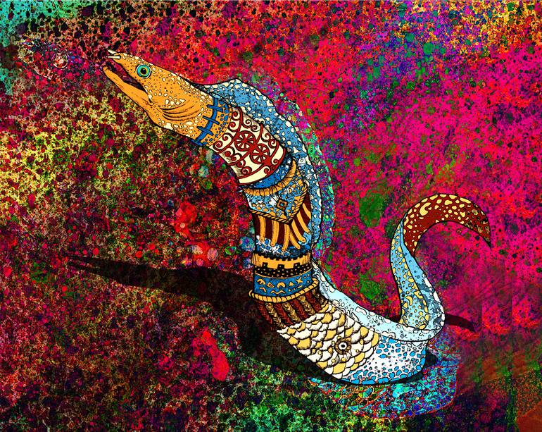 Moray Patchwork Drawing by Anna Armat | Saatchi Art