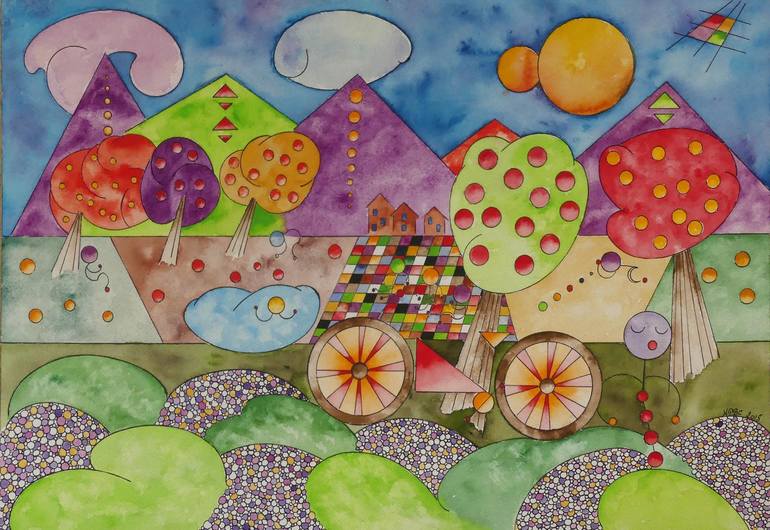 Douceur estivale Painting by Katty Perdriolle | Saatchi Art