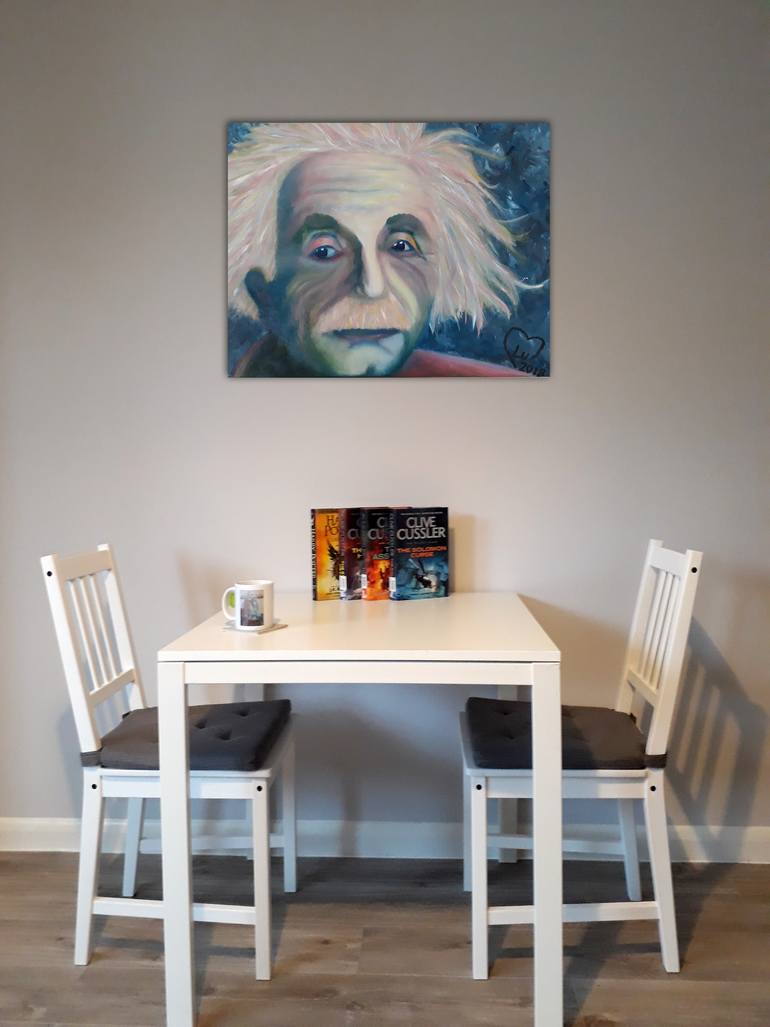 Albert Einstein Painting by Luna Smith | Saatchi Art