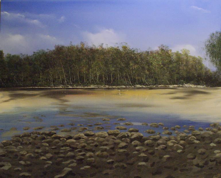 Mira River Painting by Stephen Reid | Saatchi Art