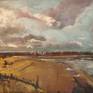 Storm clouds over the Headland Painting by Alan Benton | Saatchi Art