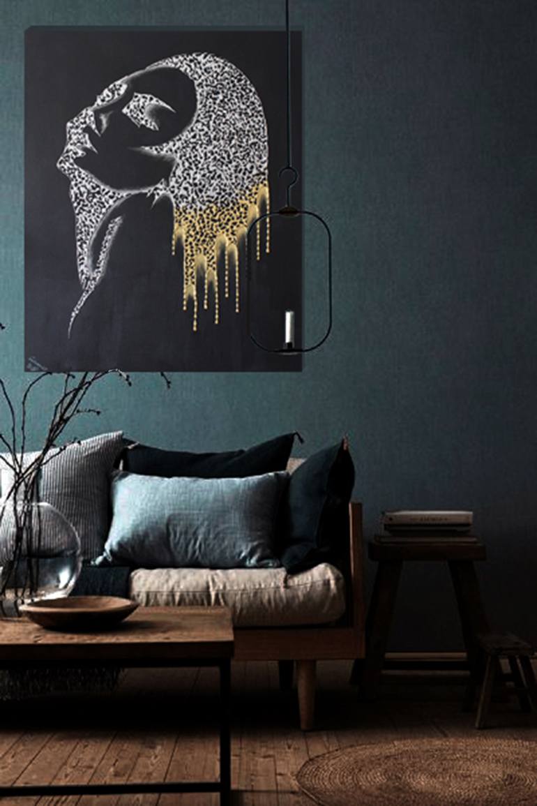 Woman shadow Painting by Shahram Nabavi Tabatabaee | Saatchi Art