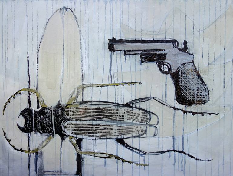 Revolver beetle Painting by Linda Chevallerau | Saatchi Art