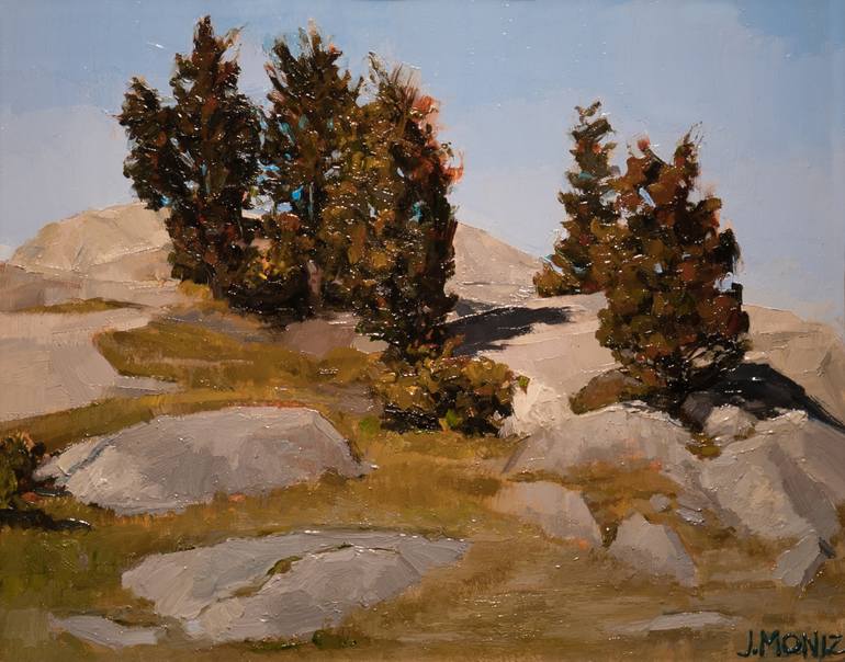 Conifers Painting by Joseph Moniz | Saatchi Art