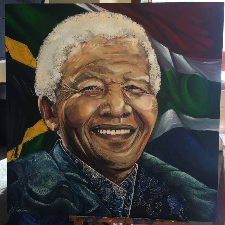 Nelson Mandela South Africa's Hope Painting by Heather Dittmar ...