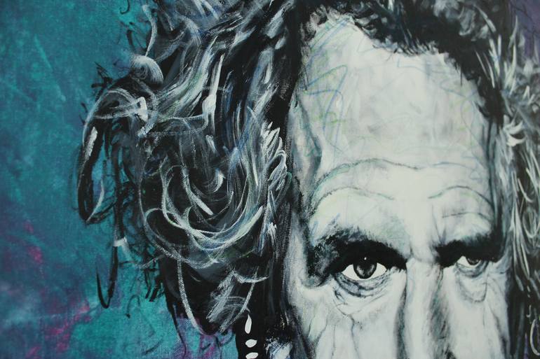 Keith Richards Painting by Riven EARLE | Saatchi Art