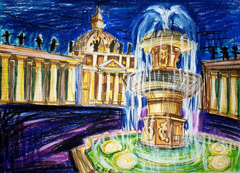 The memory- Vaticano Drawing by Eglė Kurlavičienė | Saatchi Art