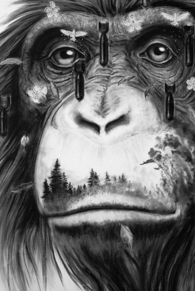 Evolution Drawing by Ben Perini | Saatchi Art