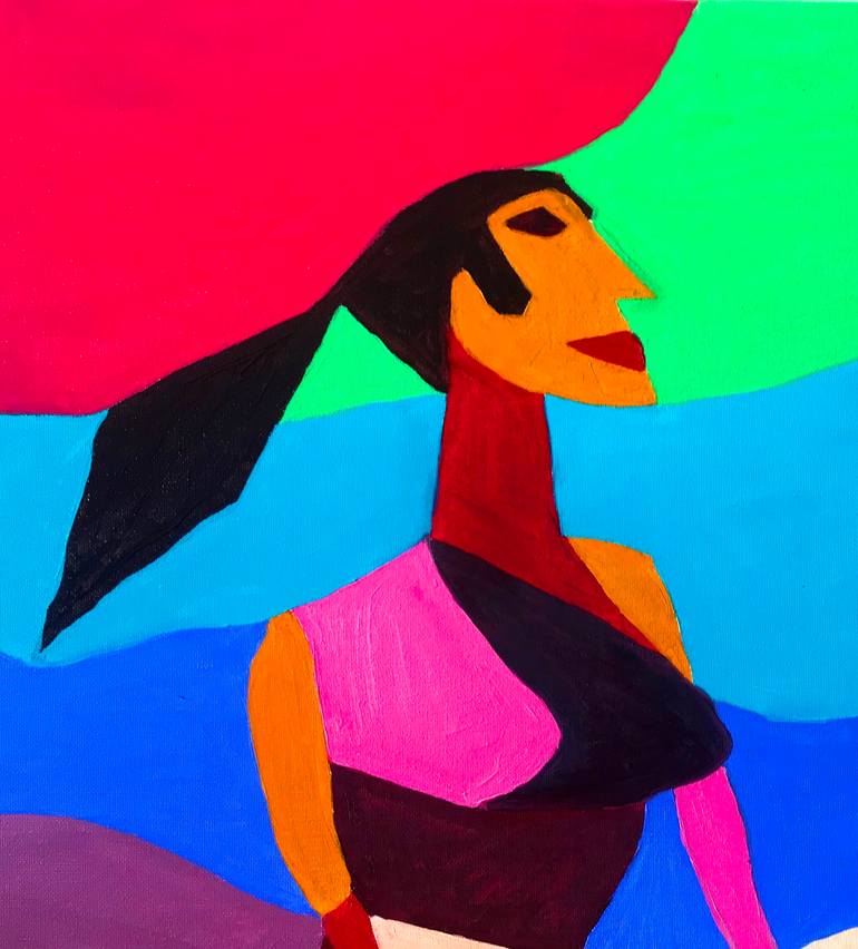 LA GUERRERA Painting by Billy Verdaro | Saatchi Art