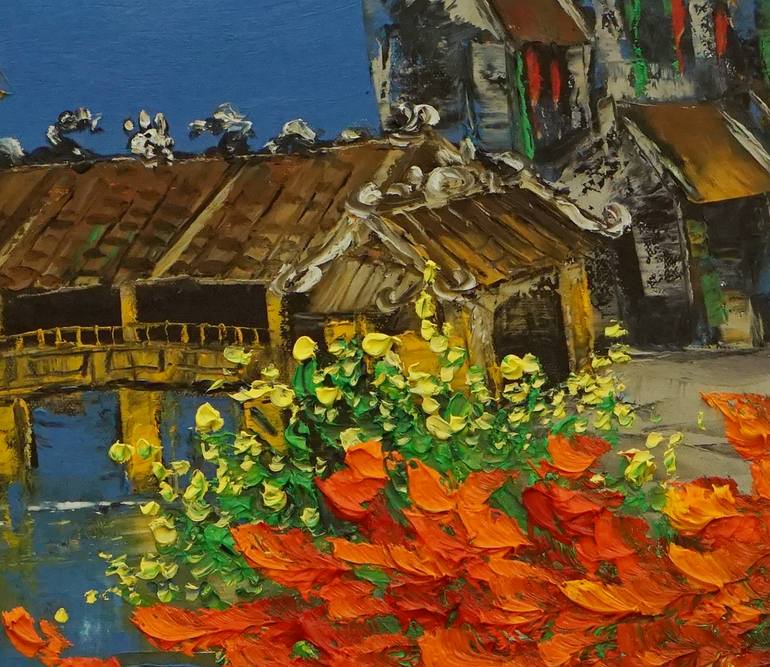 Japanese Covered Bridge in Hoi An Painting by Minh Son Nguyen | Saatchi Art
