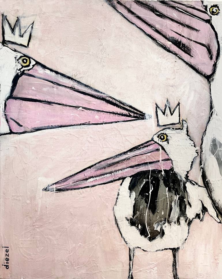 Pelican Gang Painting by Diezel Art | Saatchi Art