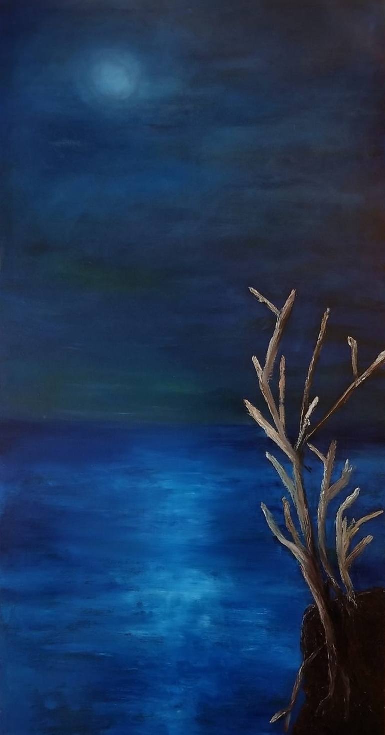 Blue Moon Painting by M House | Saatchi Art