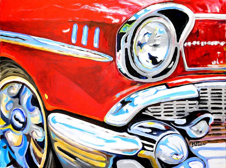 '57 Chevy Front Painting by Gilbert Cuevas | Saatchi Art