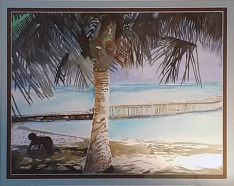 Playa Lancheros Painting by Gilbert Cuevas | Saatchi Art