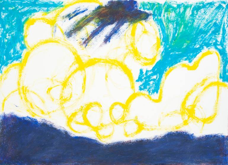 the Golden Cloud Drawing by Golnaz Hosseini | Saatchi Art