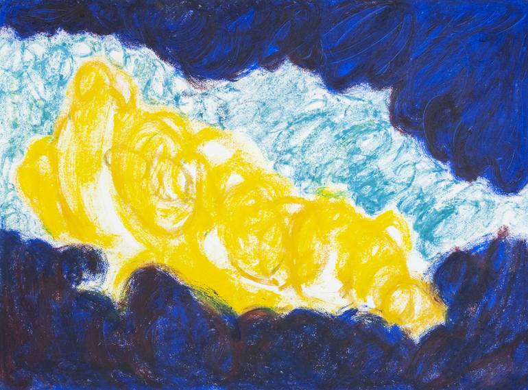 the Golden Cloud Drawing by Golnaz Hosseini | Saatchi Art