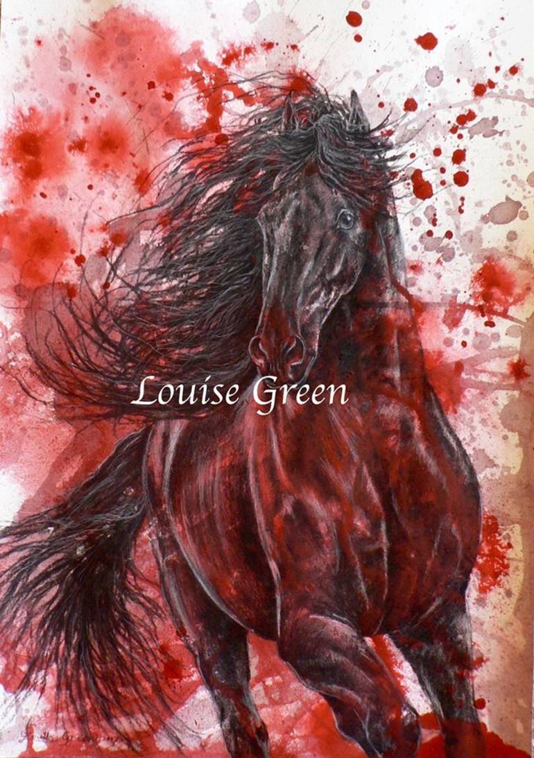 FURIA NEGRA (BLACK FURY) Drawing by Louise Green | Saatchi Art