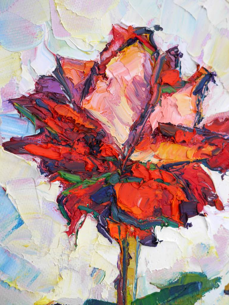 POMEGRANATES AND ROSES Painting by Dima Braga | Saatchi Art