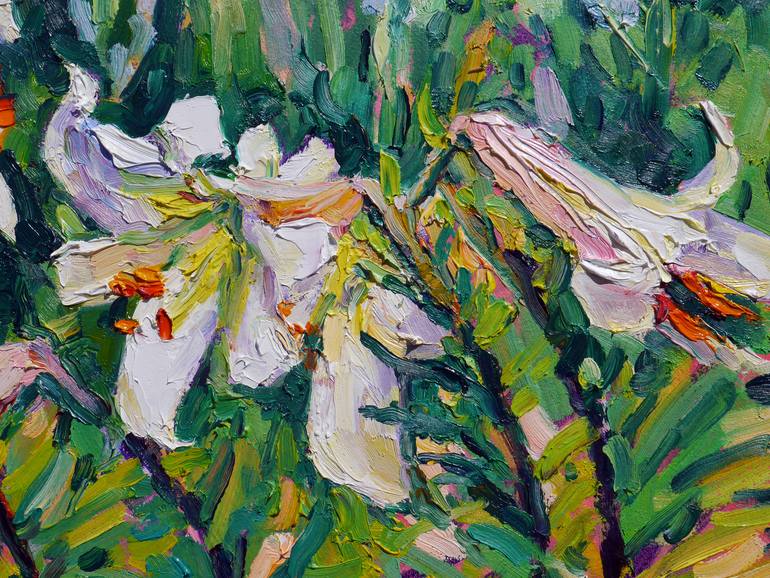 WHITE LILIES Painting by Dima Braga | Saatchi Art