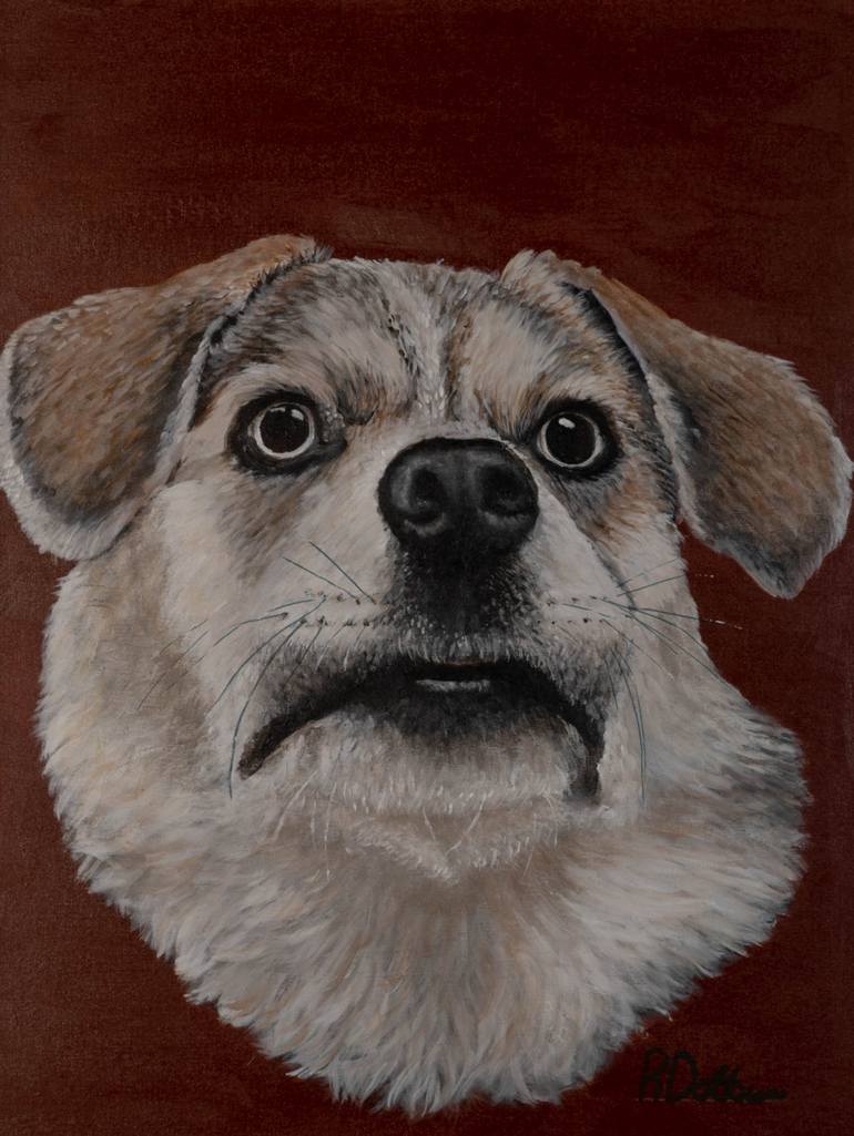 Buddy Painting by Rhonda Dobbins | Saatchi Art