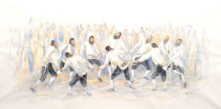 Hasidic Dance I Painting by Yossi Rosenstein | Saatchi Art