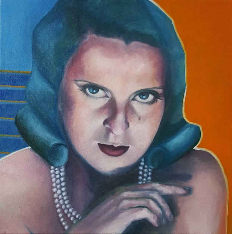 Look in my eyes. Tamara de Lempicka Painting by Gitti GV | Saatchi Art
