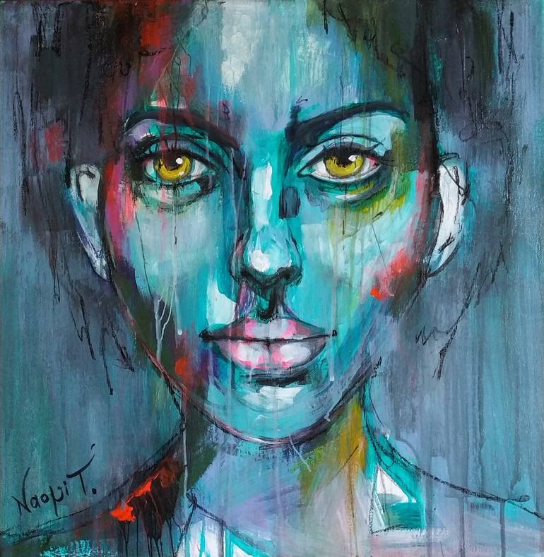MATHILDA Painting by Naomi Theodorou | Saatchi Art