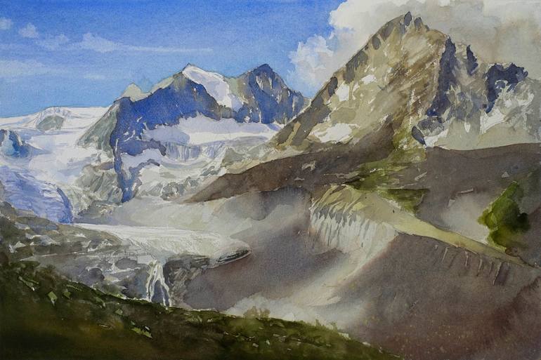 Moiry Glacier (SERIES Val d'Anniviers) Painting by Efi Fried | Saatchi Art