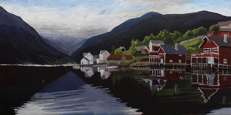 Fjord Norway - Arnafjord Painting by Efi Fried | Saatchi Art