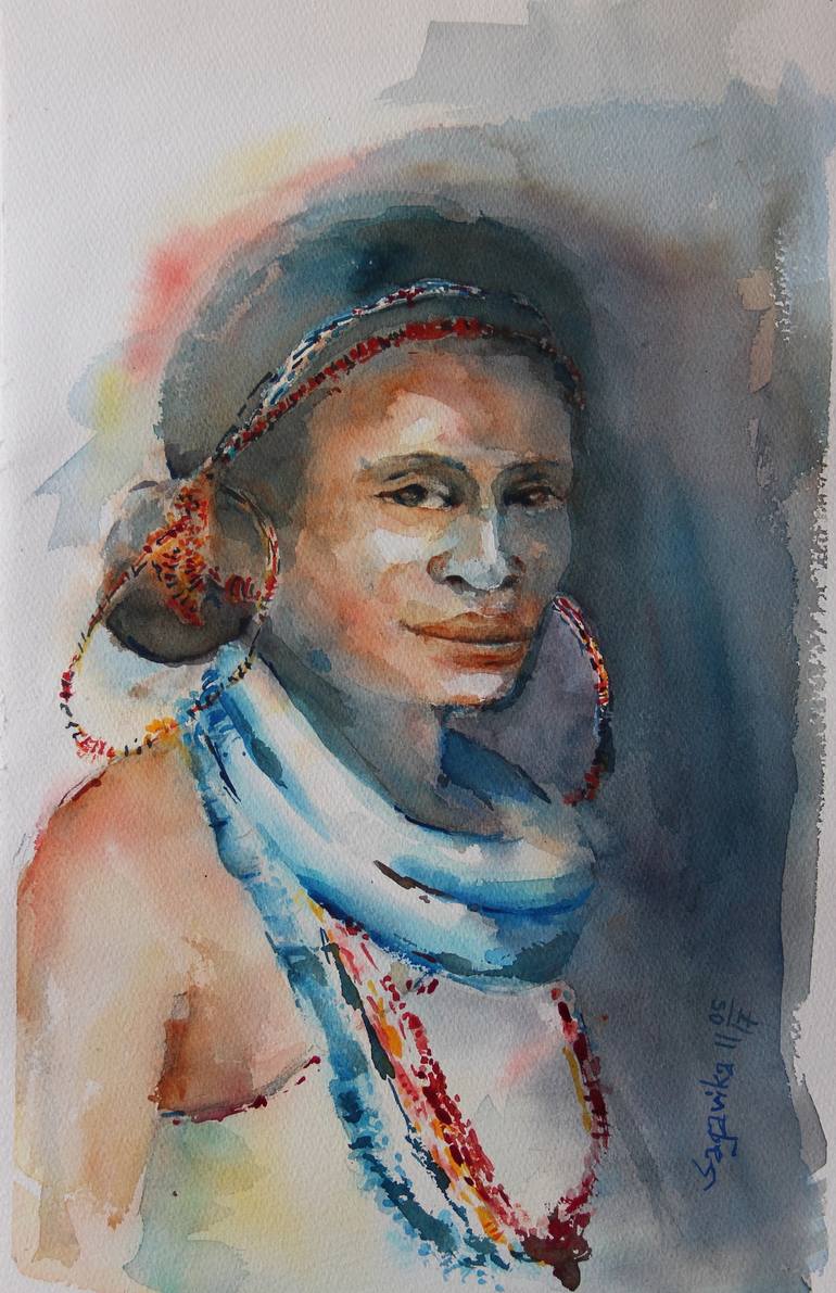 Tribe of Orissa Painting by SAGARIKA SEN | Saatchi Art