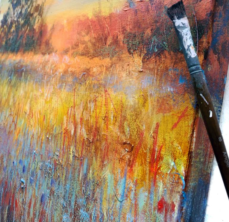 Golden Garden Dream Painting by Jennifer Taylor | Saatchi Art