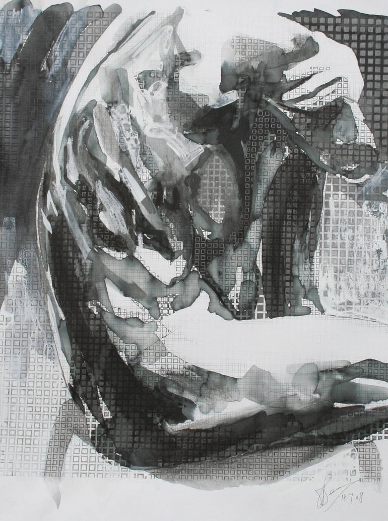 Truncated Torso 8 (Squares) Painting by Josh Bowe | Saatchi Art