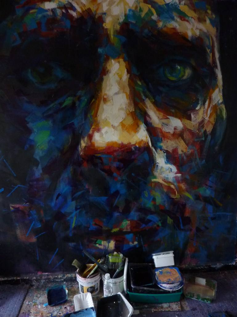 Baha (Final large scale painting) Painting by Josh Bowe | Saatchi Art