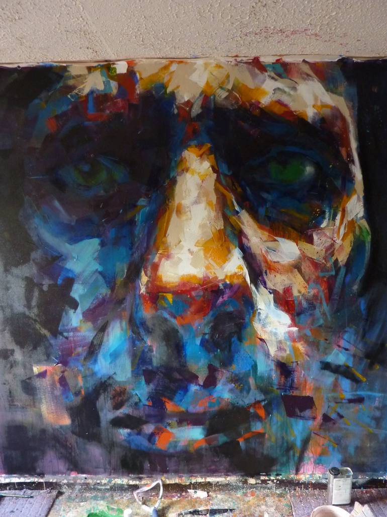 Baha (Final large scale painting) Painting by Josh Bowe | Saatchi Art