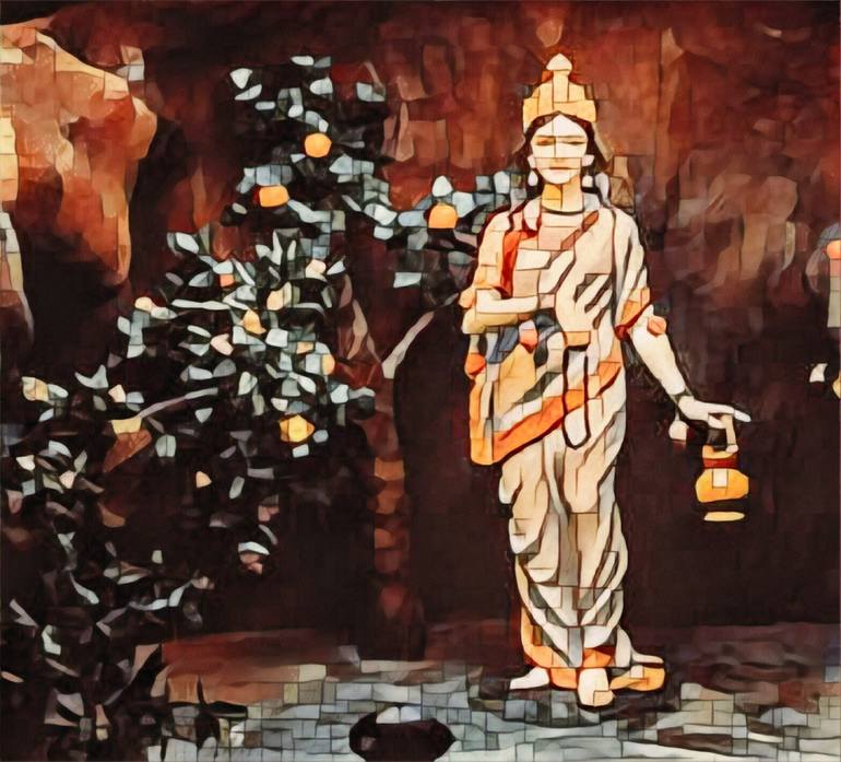 Maa Brahmacharini Painting by Jayram Menon | Saatchi Art