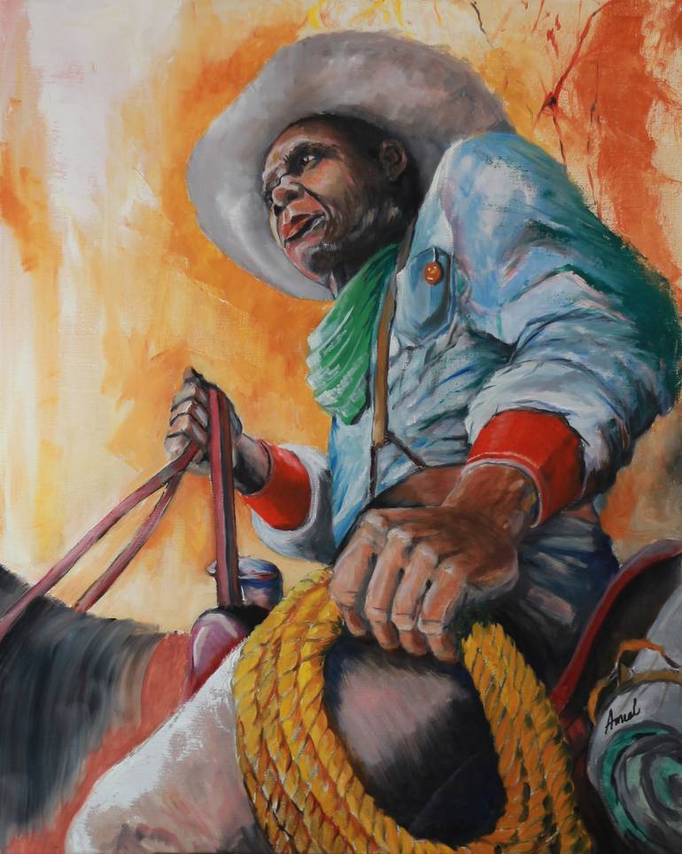 Cowboy Jim Painting by George Wilson | Saatchi Art