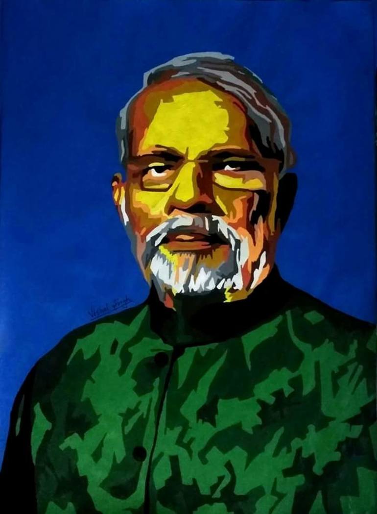 Narendra Modi Art Painting by Vishal Singh | Saatchi Art