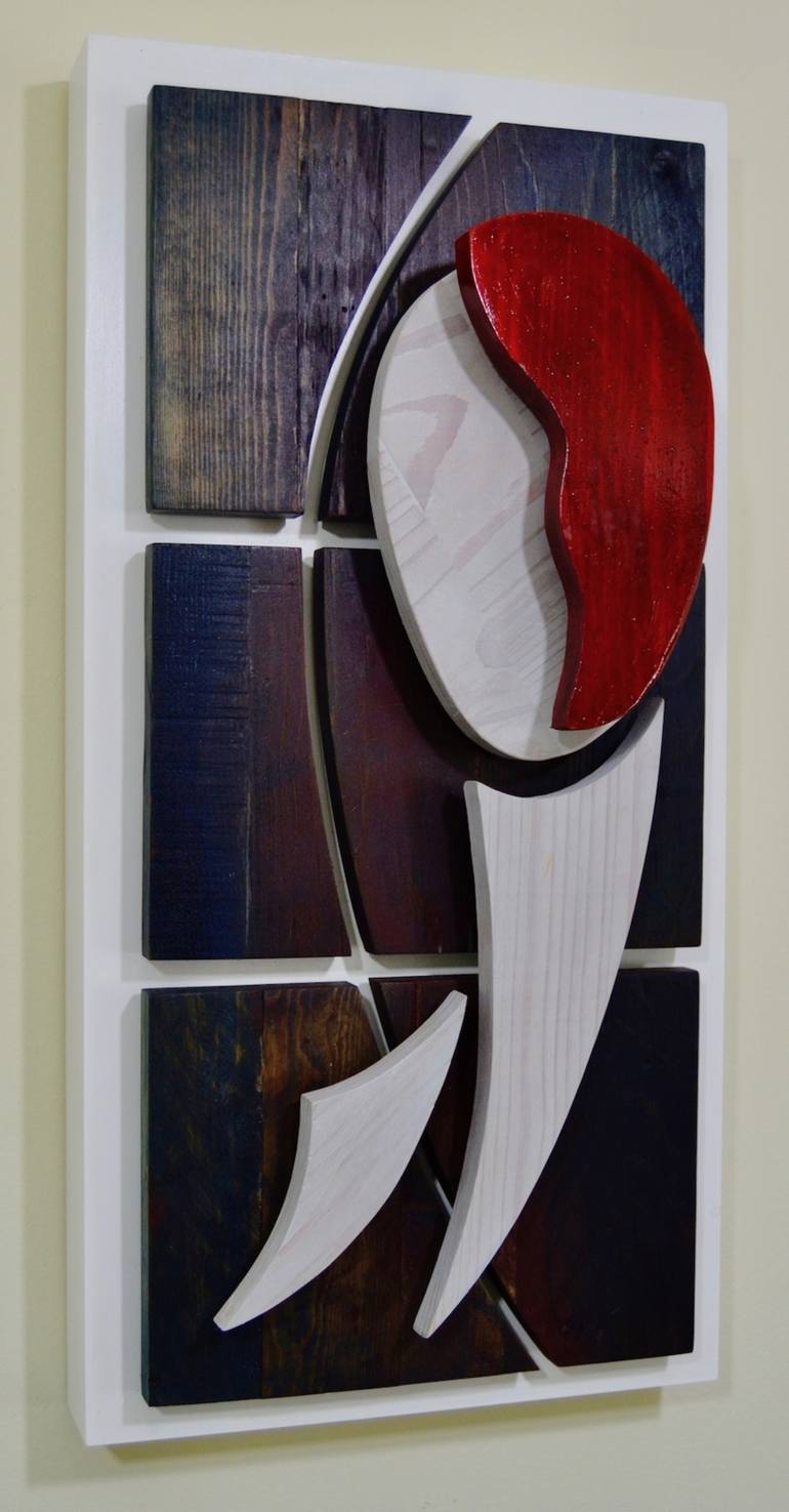 Red Mask Sculpture by Alex Kasten | Saatchi Art