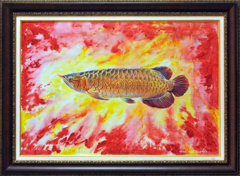 The dragon fish Painting by Siripan Chinawat | Saatchi Art