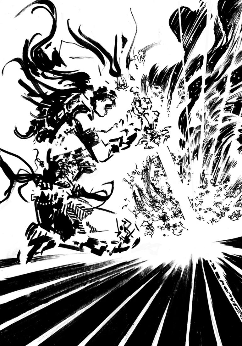 Sword of Light Drawing by Jean-Jacques Dzialowski | Saatchi Art