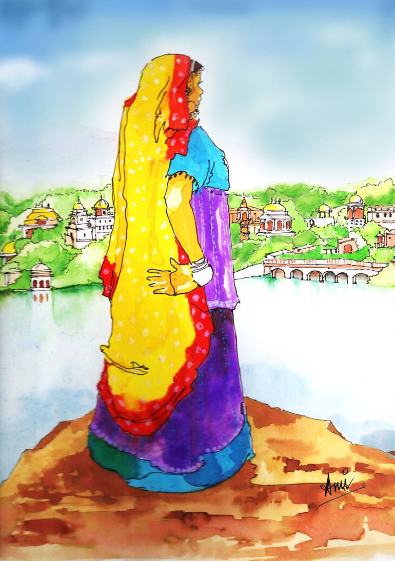 Yonder Painting by Amita Chavan | Saatchi Art