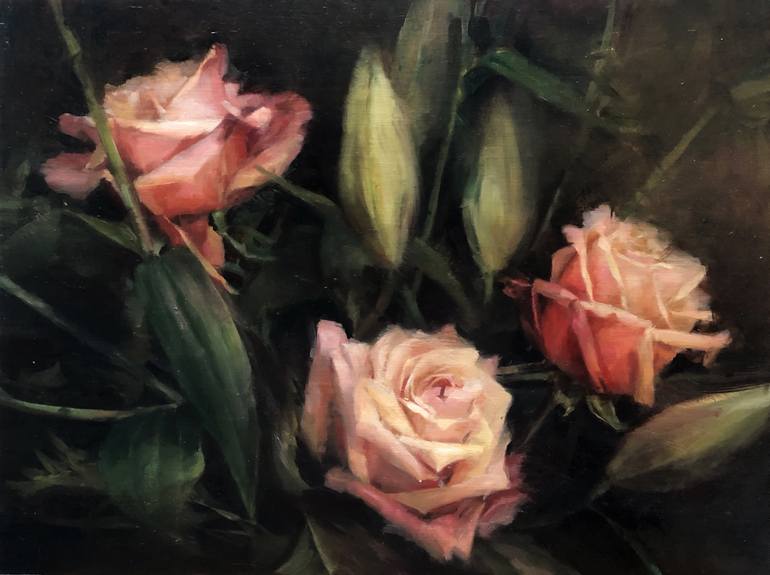 Roses Painting by Shima Rabiee | Saatchi Art