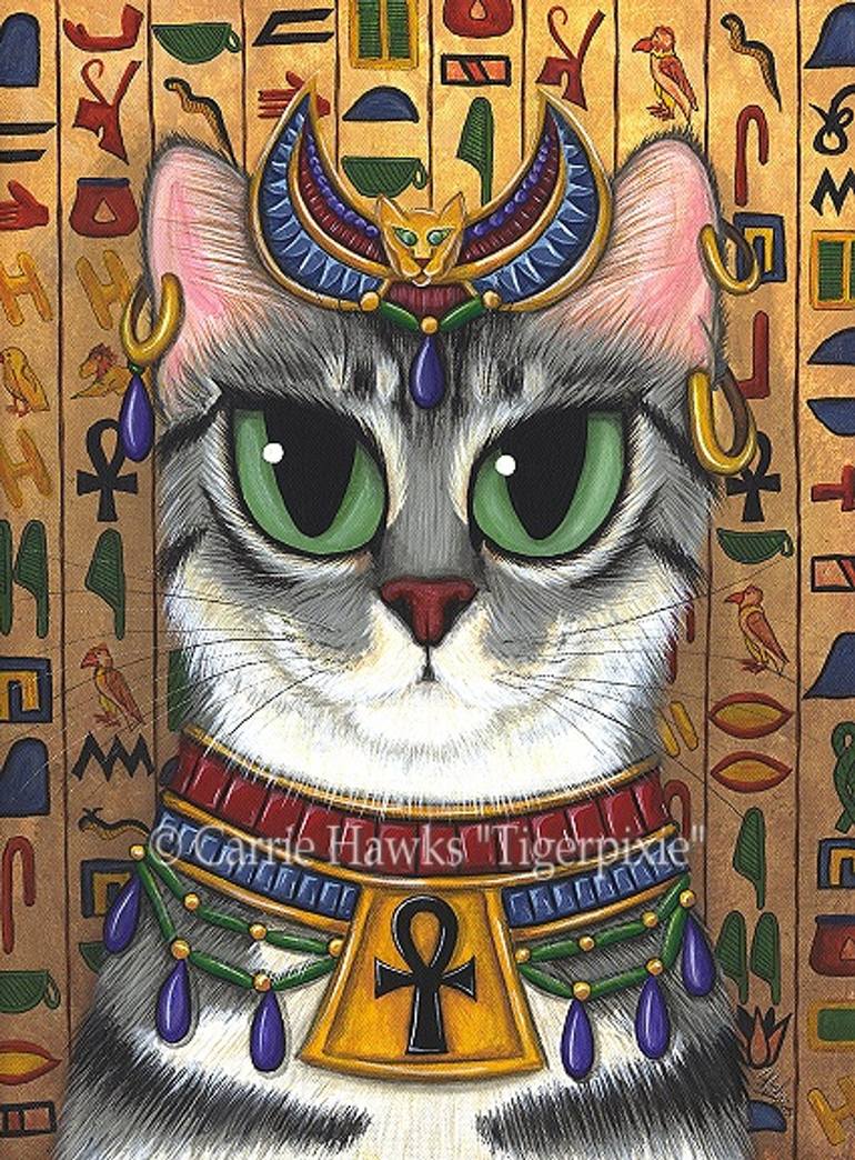Bast Goddess Painting by Carrie Hawks | Saatchi Art