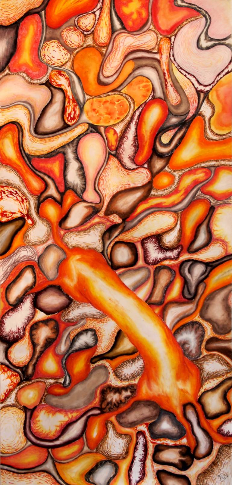 Volcanic Volatile Painting by Ben van Eijk | Saatchi Art