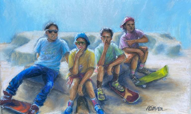 The Dudes Painting by Nancy Stainton | Saatchi Art
