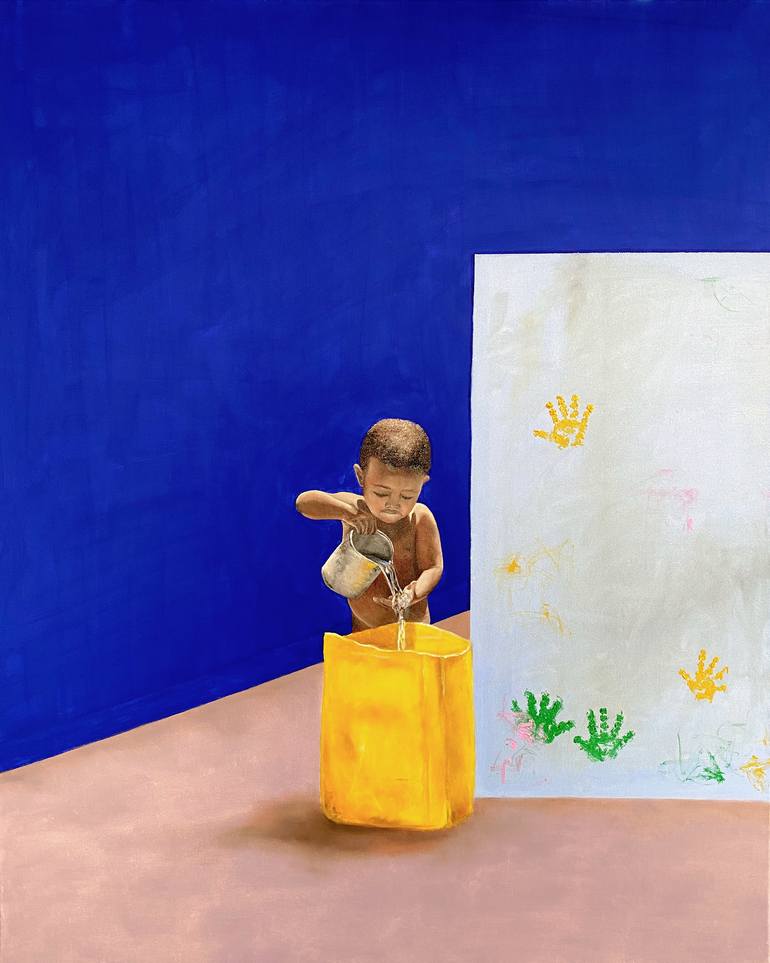 Bath Time pleasures Painting by Elsa Akesson | Saatchi Art