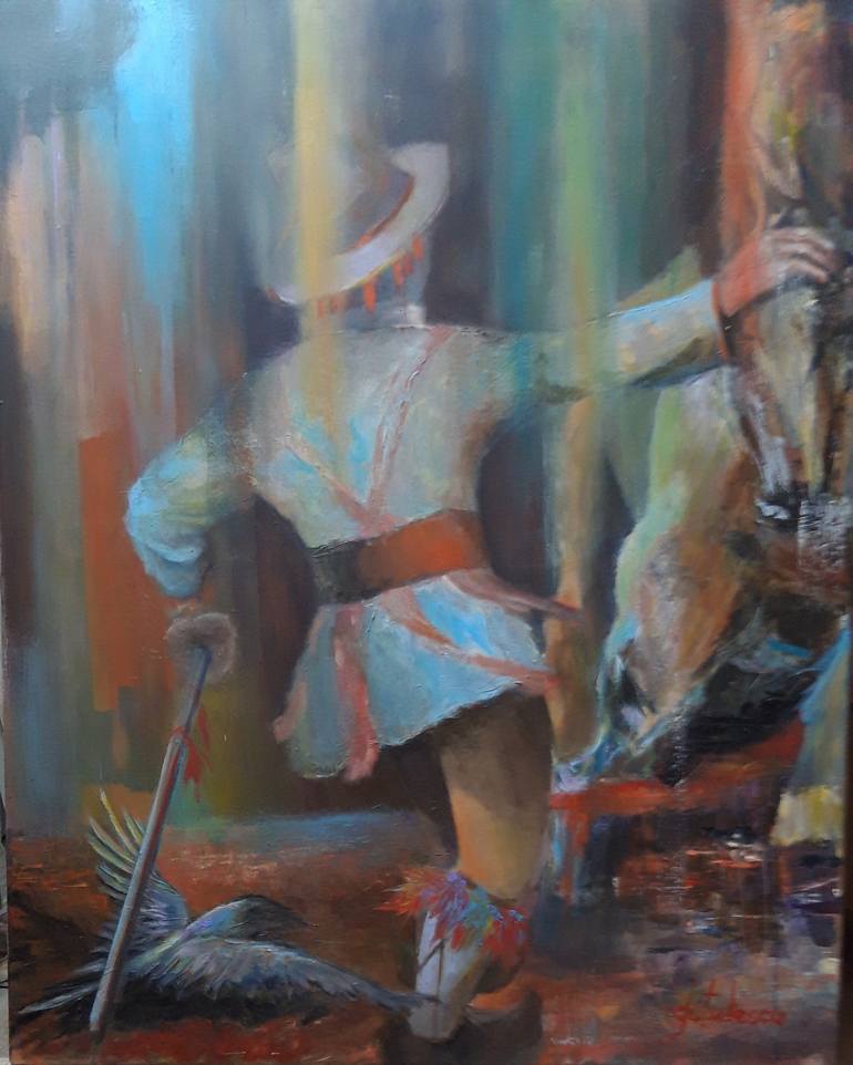 Calusar/ Ritual Dancer Painting by GHITULESCU ADONIS | Saatchi Art