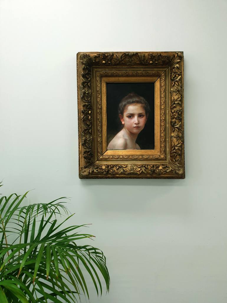 A girl (Bouguereau reproduction) Painting by orkis studio | Saatchi Art
