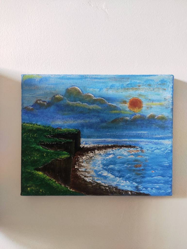 Seasore Painting by Simranpreet Singh Gill | Saatchi Art