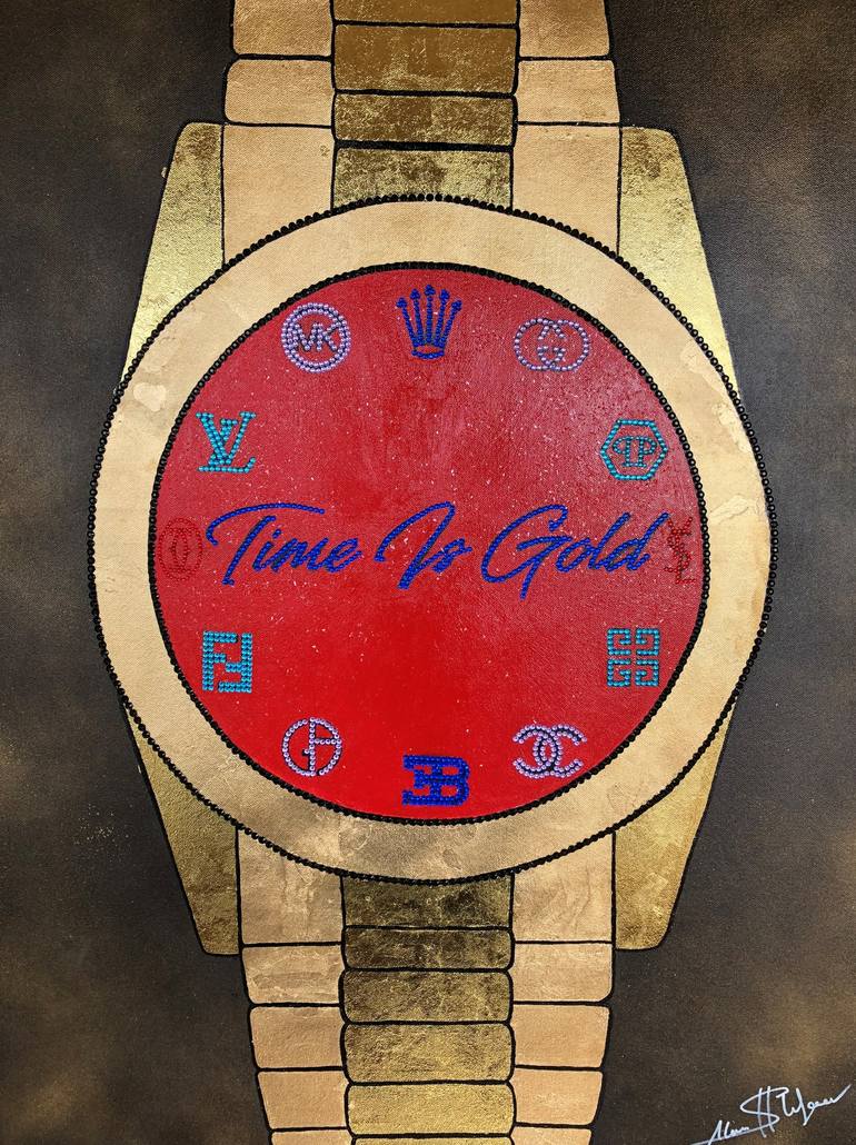 Time Is Gold Painting by Alan Stefanov | Saatchi Art
